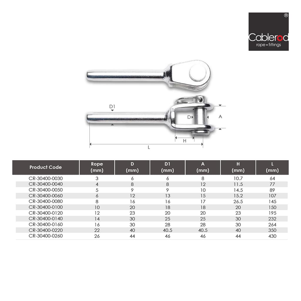 Swaged Clevis - CableRod