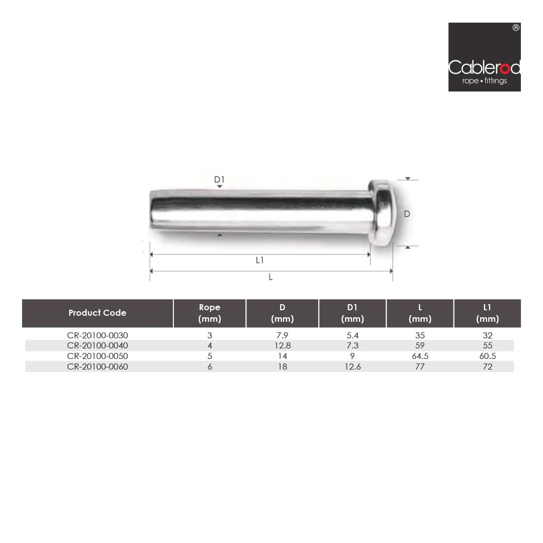 Swaged Button Head - CableRod