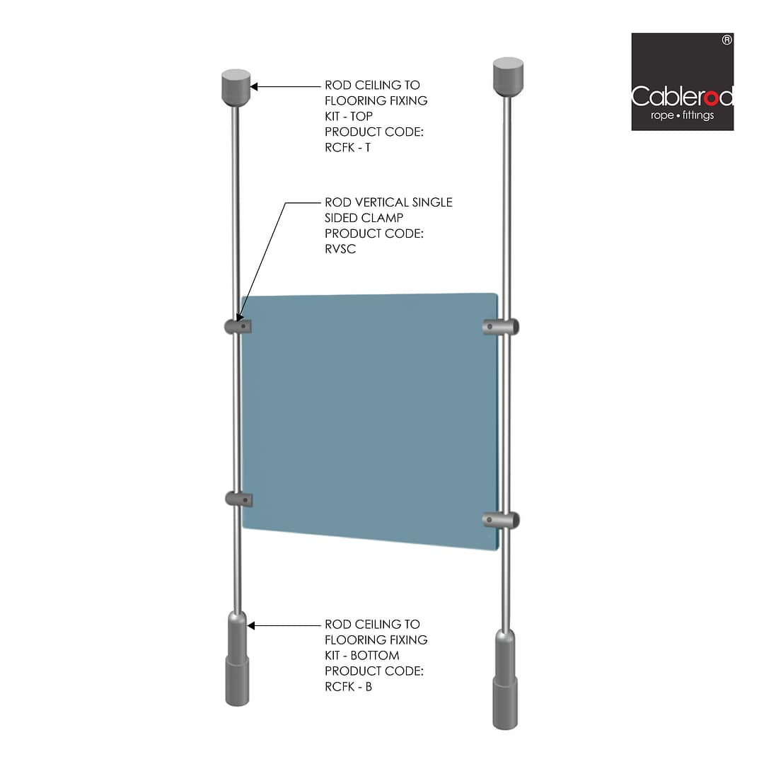 Rod Vertical Single Sided Clamp (RVSC) - CableRod